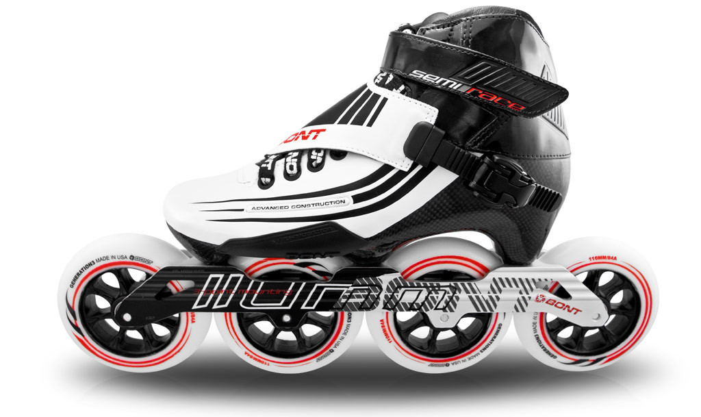 Bont Semi-Race Inline Speed Skate White Bont Semi-Race Inline Speed Skate White