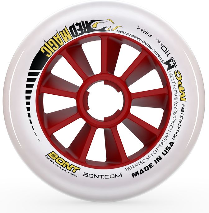 Bont Red Magic Inline Speed Wheels Firm